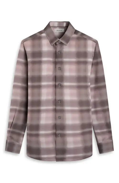 Bugatchi Julian Shaped Fit Abstract Check Lyocell Button-up Shirt