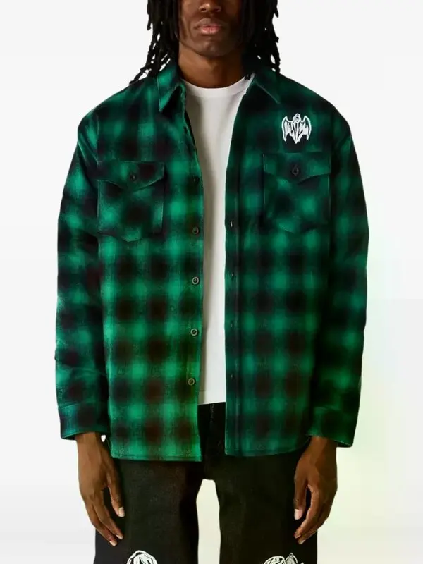 WARREN LOTAS Checked-pattern Shirt - Green