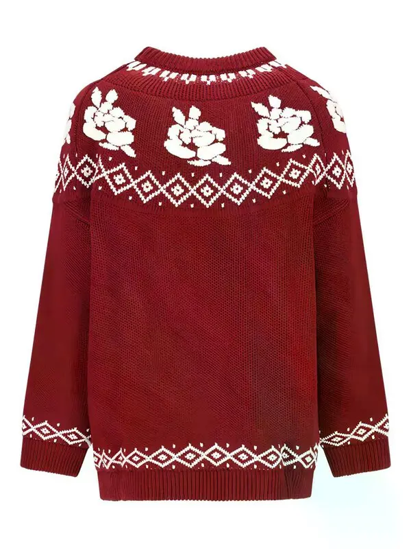 Magda Butrym Floral-pattern Sweater - Red