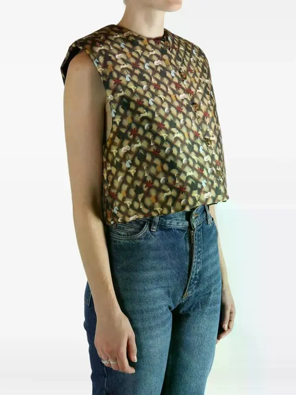 YASSMIN SALEH Round-neck Top