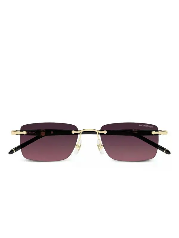 Montblanc Rectangle Sunglasses - Black
