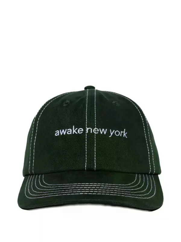 AWAKE NY Logo-embroidered Baseball Cap - Green