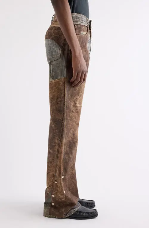 Acne Studios Regular Fit Chaps Trompe L'oeil Jeans