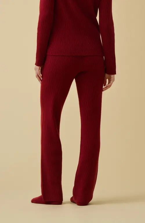KIP Merino Cashmere Lounge Pants - Crimson