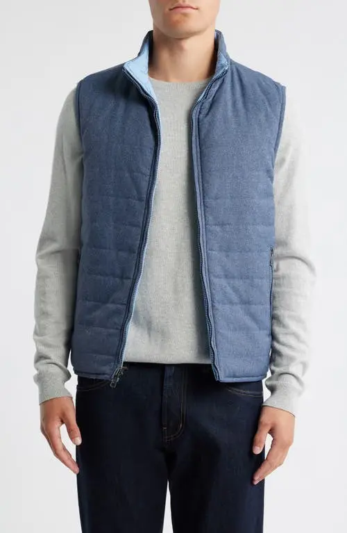Scott Barber Reversible Quilted Vest - Denim