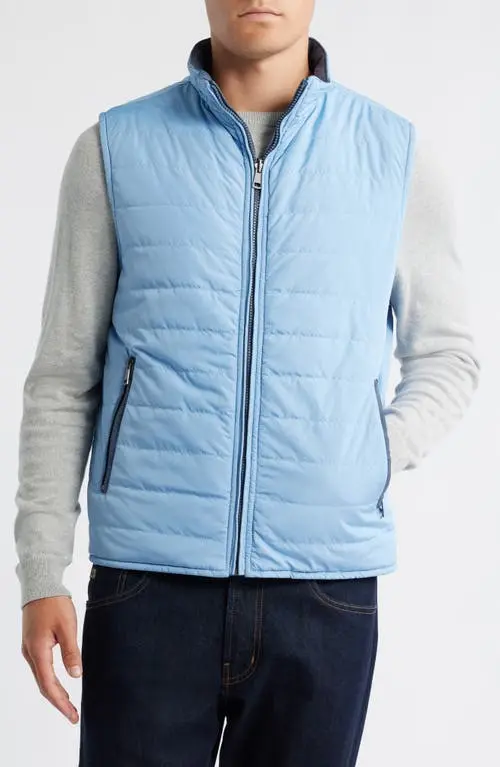Scott Barber Reversible Quilted Vest - Denim