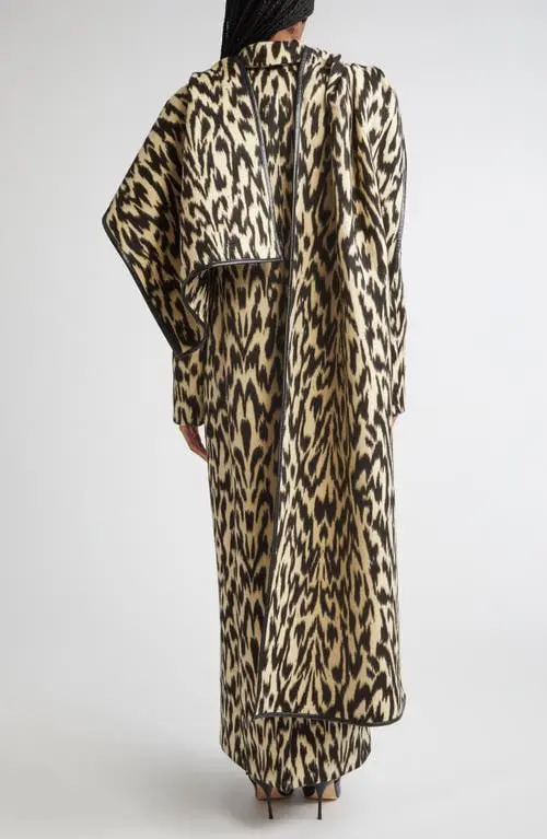 Brandon Maxwell The Demi Double-breasted Virgin Wool Coat With Scarf
