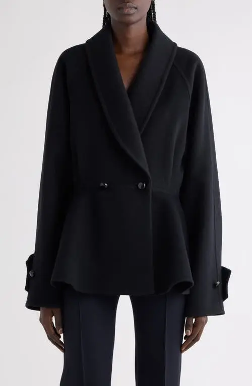 Chloé Double-breasted Wool Peplum Jacket