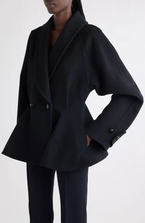 Chloé Double-breasted Wool Peplum Jacket
