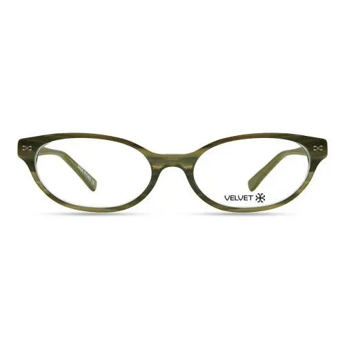 VELVET EYEWEAR Kat 52mm Cat Eye Optical Glasses - Olive Green