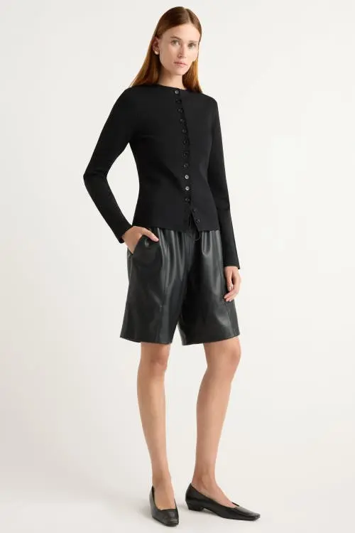 Modern Citizen Charla Button Crew-neck Sweater