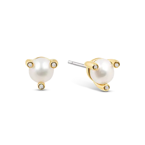 ELECTRIC PICKS Ep X Sarah & Hollie Pearl Stud Earrings - Gold