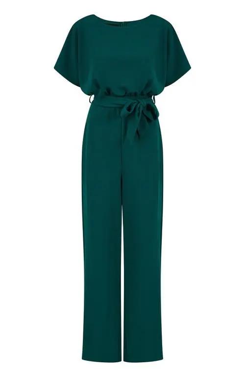 YUMI Batwing Stretch Jumpsuit - Green