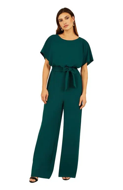 YUMI Batwing Stretch Jumpsuit - Green