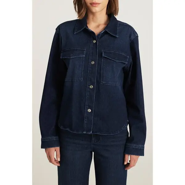 MAVI Tia Denim Shirt Jacket - Dark Blue Move
