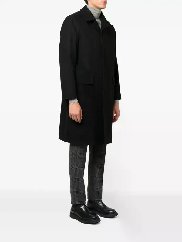 Tagliatore Loyds Buttoned Coat - Black