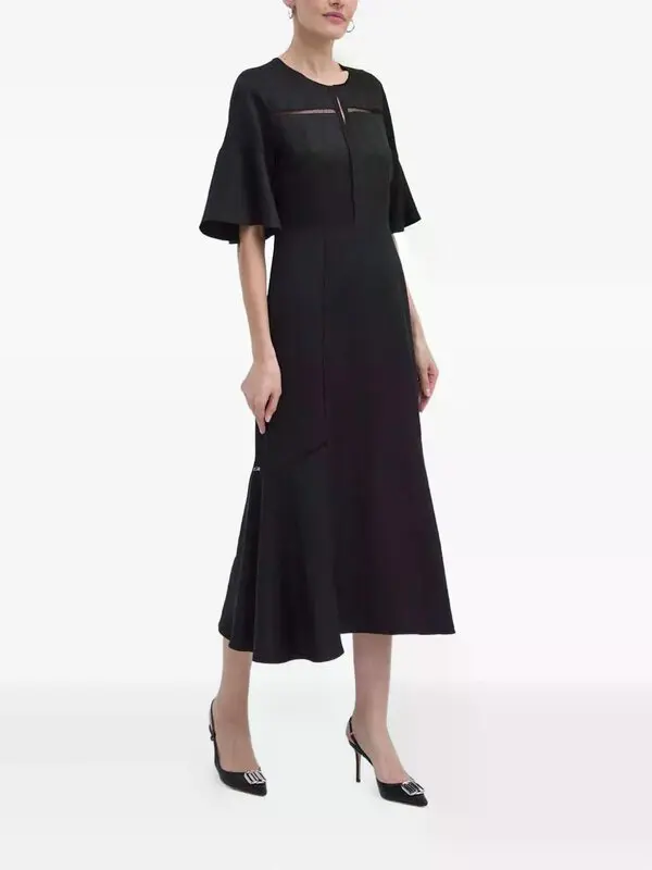 BOSS Flared-sleeve Midi Dress