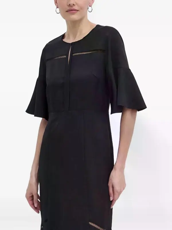 BOSS Flared-sleeve Midi Dress