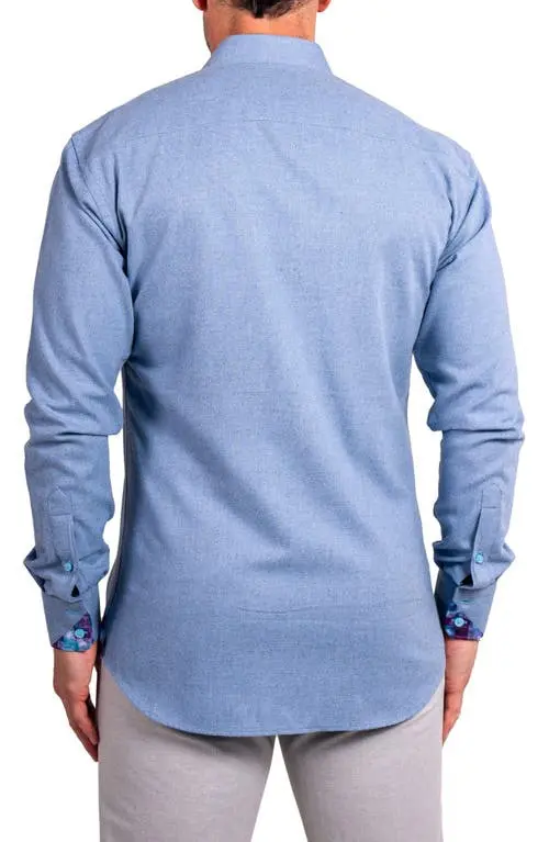 MACEOO Einstein Ascension Contemporary Fit Button-up Shirt - Blue