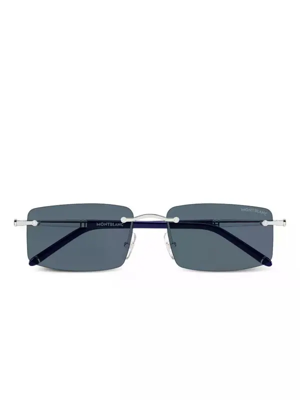 Montblanc Rectangle-frame Sunglasses - Silver