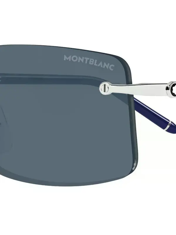 Montblanc Rectangle-frame Sunglasses - Silver