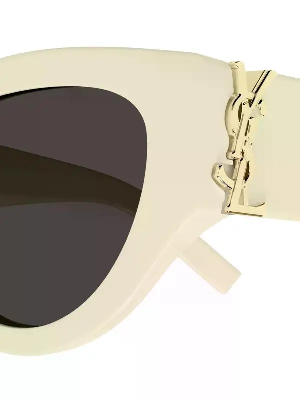 Saint Laurent Cream Cat-eye Frame Sunglasses
