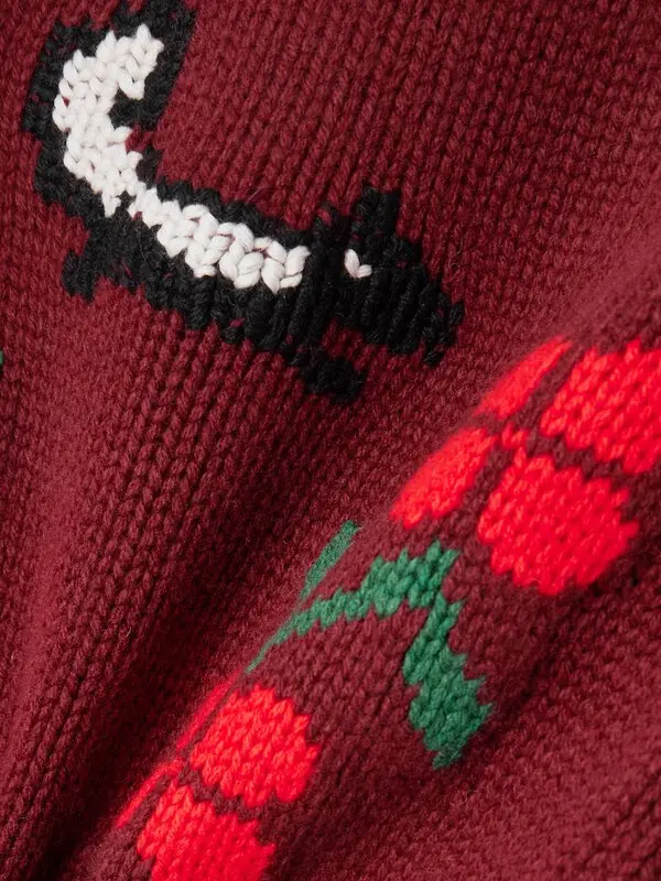 BODE Intarsia-knit Wool Sweater - Red