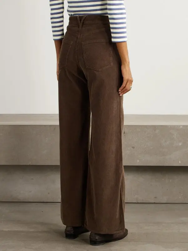 Veronica Beard Taylor Cotton-corduroy Wide-leg Pants