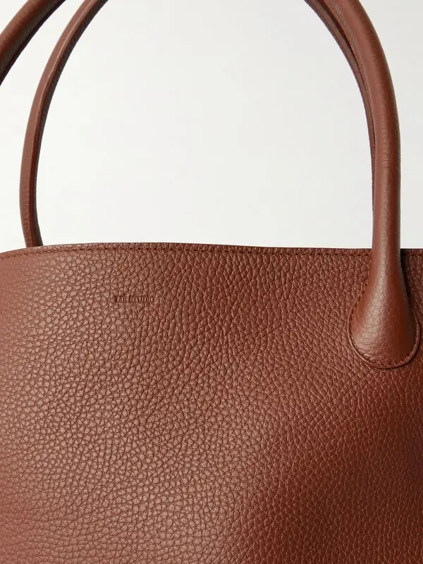 Lié Studio The Eva Weekend Textured-leather Tote - Brown