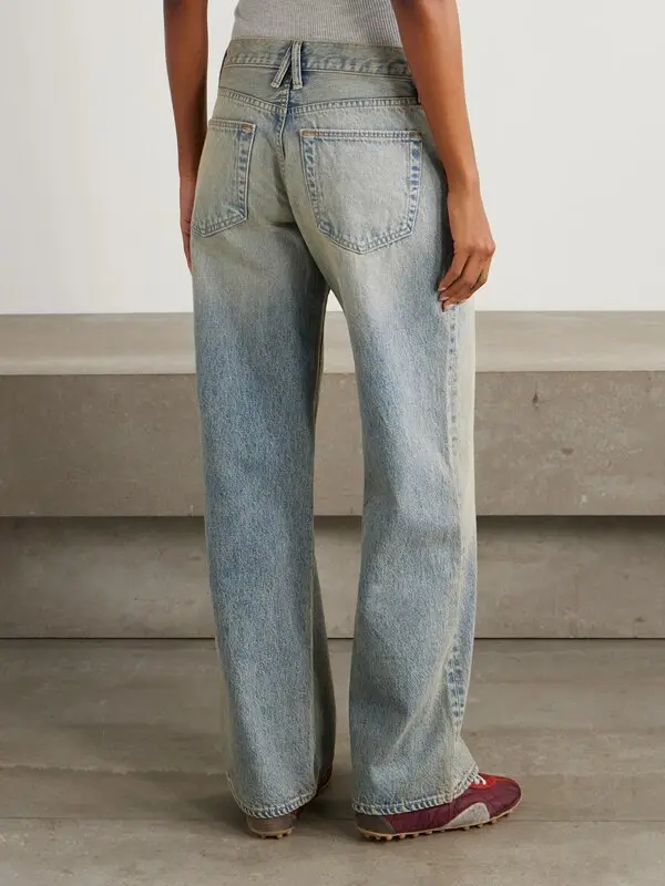 SLVRLAKE Mica Low-rise Wide-leg Jeans - Blue