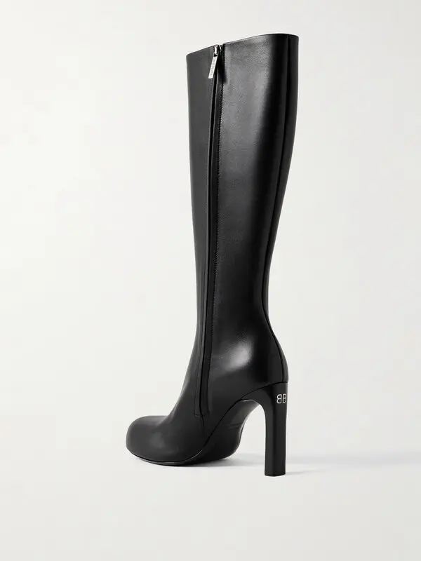 Balenciaga Fargo Leather Knee Boots