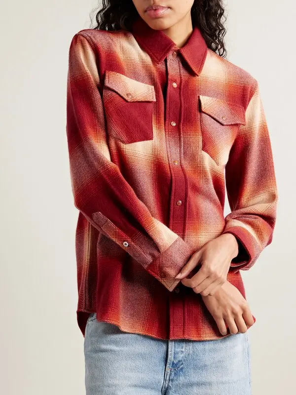 GOD’S TRUE CASHMERE Checked Cashmere Shirt