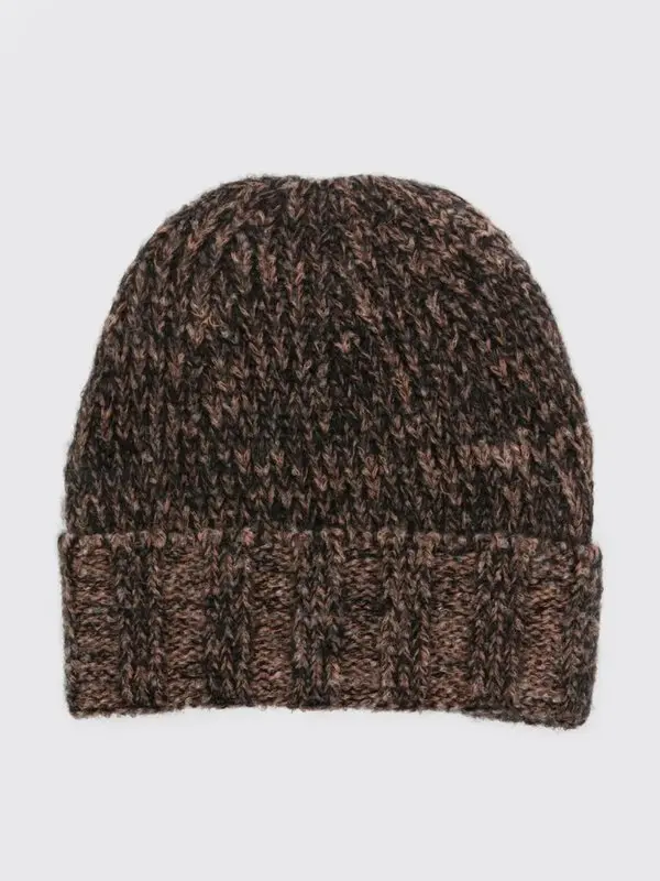 LANEUS Ribbed Knit Hat - Burnt