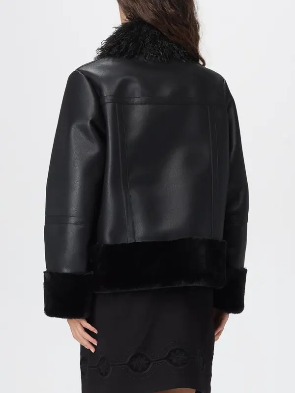TWINSET Shearling And Leather Jacket