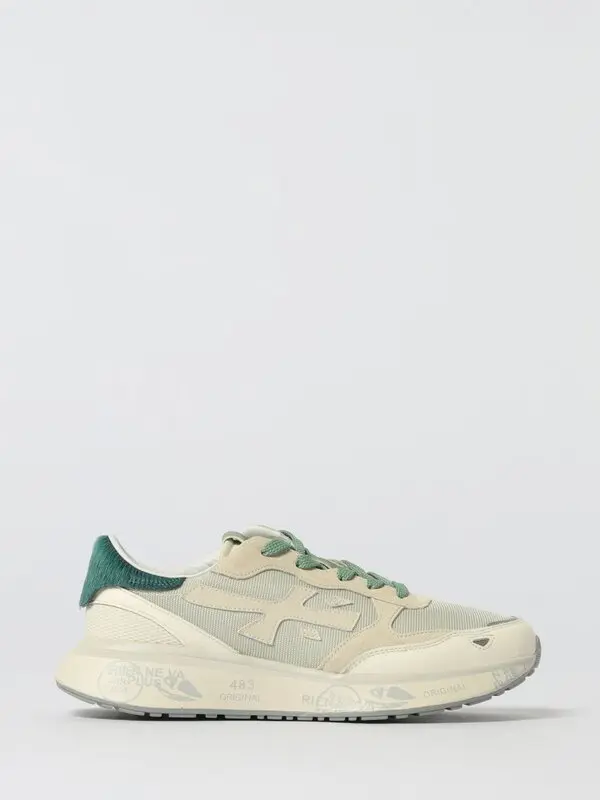 Premiata Suede And Mesh Sneakers - Beige