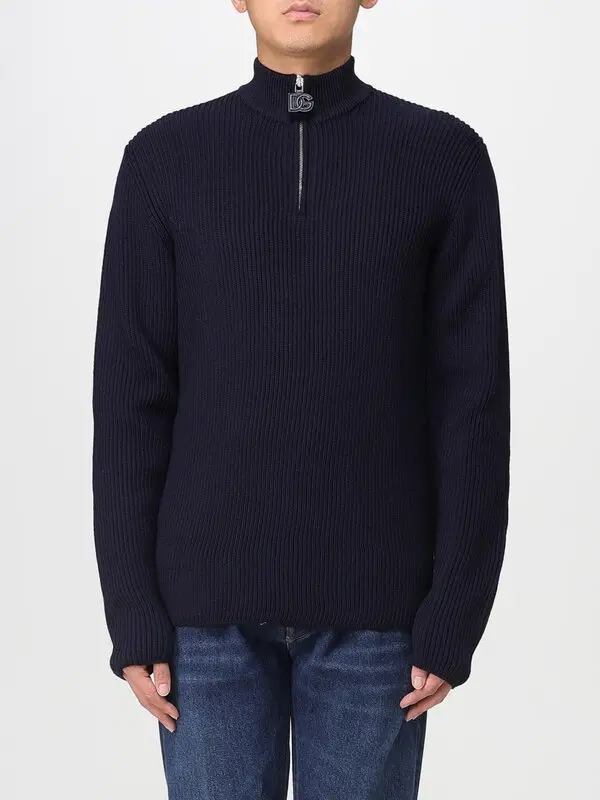 Dolce & Gabbana Ribbed Quarter Zip Sweater