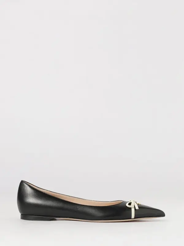 Valentino Garavani Ballet Flats In Smooth And Patent Calfskin - Black