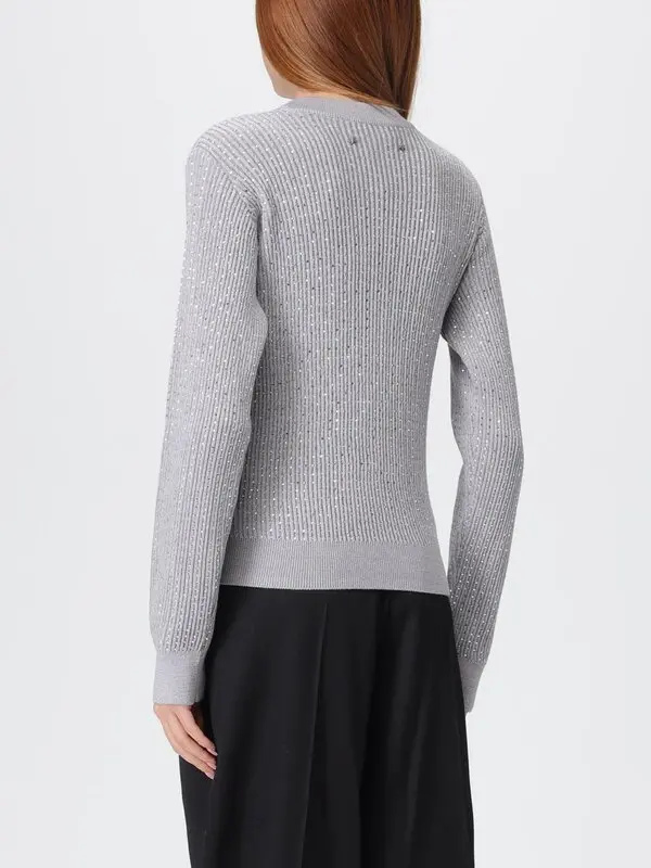 GOLDEN GOOSE Ribbed Embellished Sweater - Grey