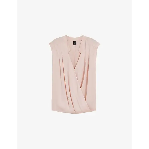 BOSS V-neck Stretch-silk Blouse