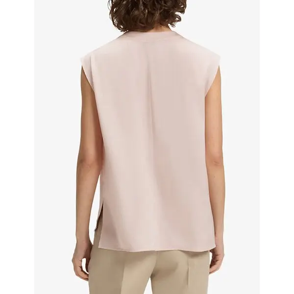 BOSS V-neck Stretch-silk Blouse