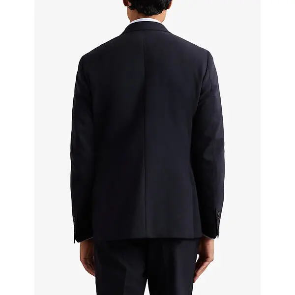 REISS Belmont Regular-fit Double-breasted Stretch-woven Blazer - Navy