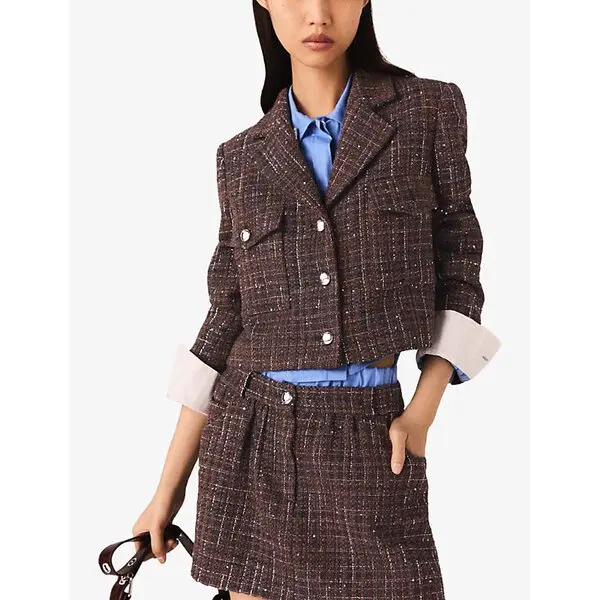 Maje Chest-pocket Tweed Jacket
