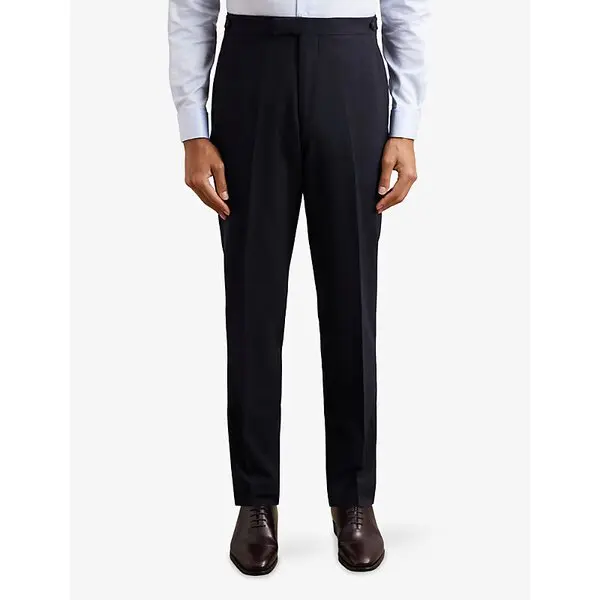 REISS Belmont Slim-fit Stretch Wool-blend Trousers