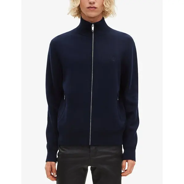 The Kooples Stretch-knit Zip-up Cardigan