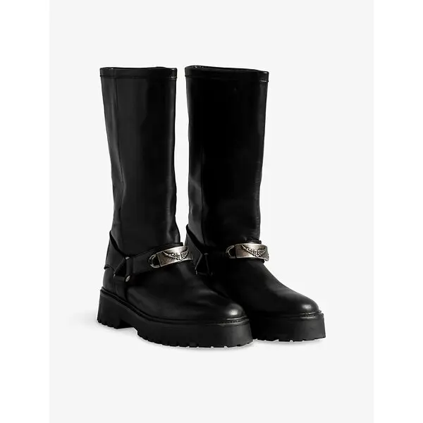 Zadig&Voltaire Angie Leather Biker Boots