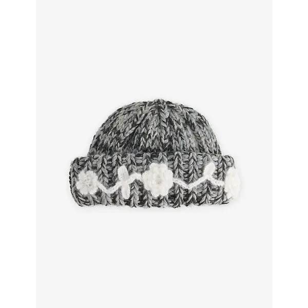 GANNI Crochet Wool-blend Beanie