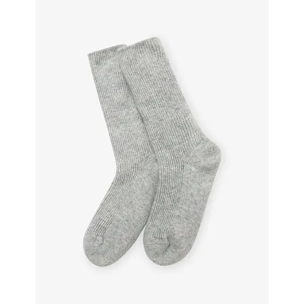 THE WHITE COMPANY Cashmere Bed Socks - Slvrgrymrl