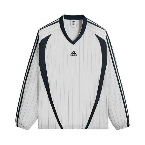 Kith For Adidas Football Pinstripe Long Sleeve V-neck
