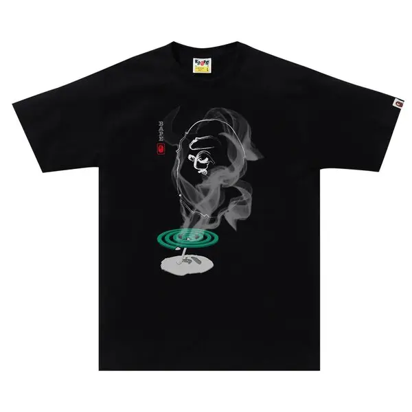A BATHING APE Mosquito Coil Ape Head T-shirt - Black