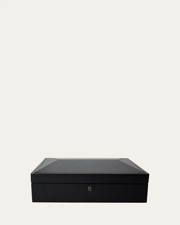 Wolf British Racing 15-piece Watch Storage Box - Black